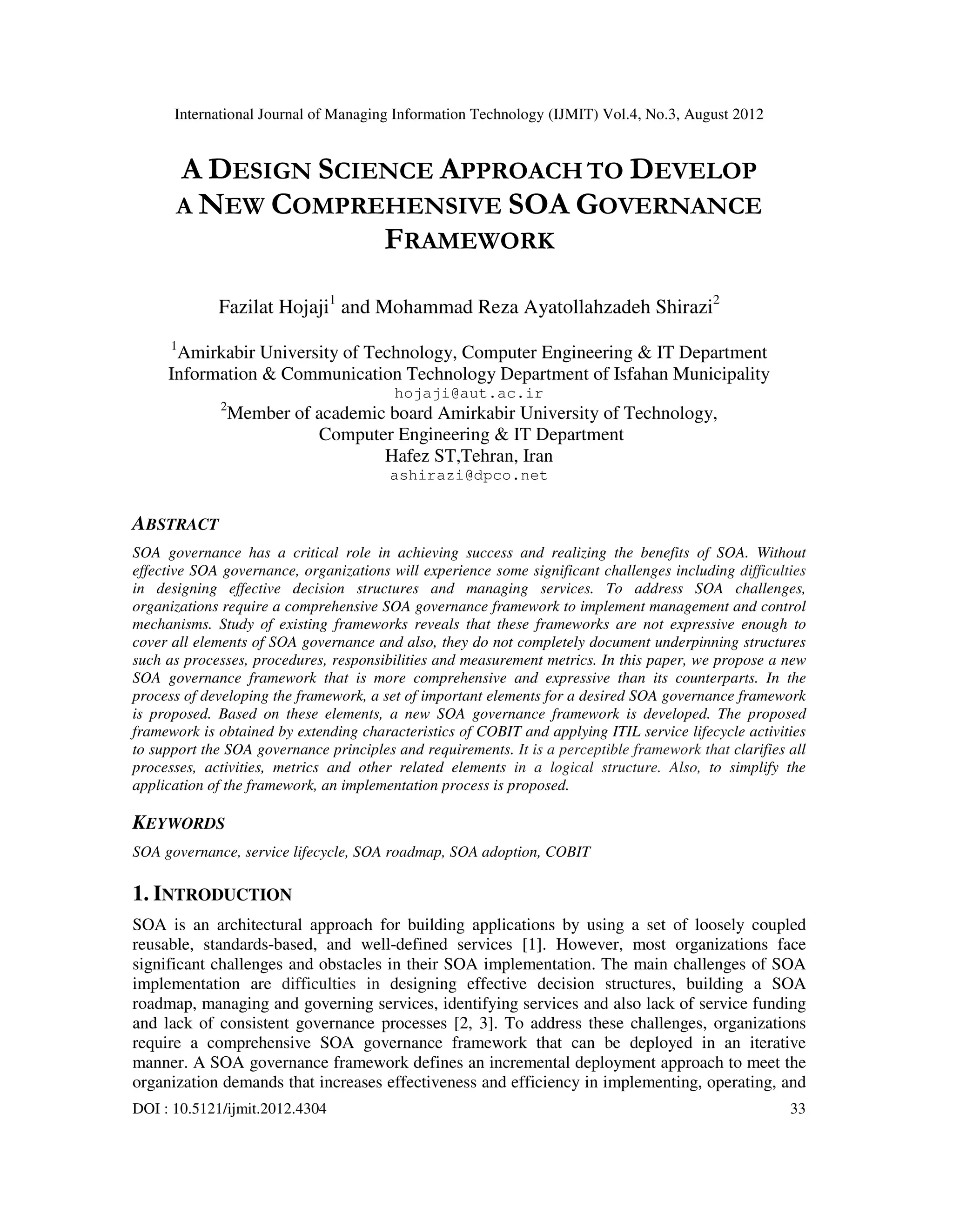 A Design Science Approach to Develop a New Comprehensive SOA Governance ...