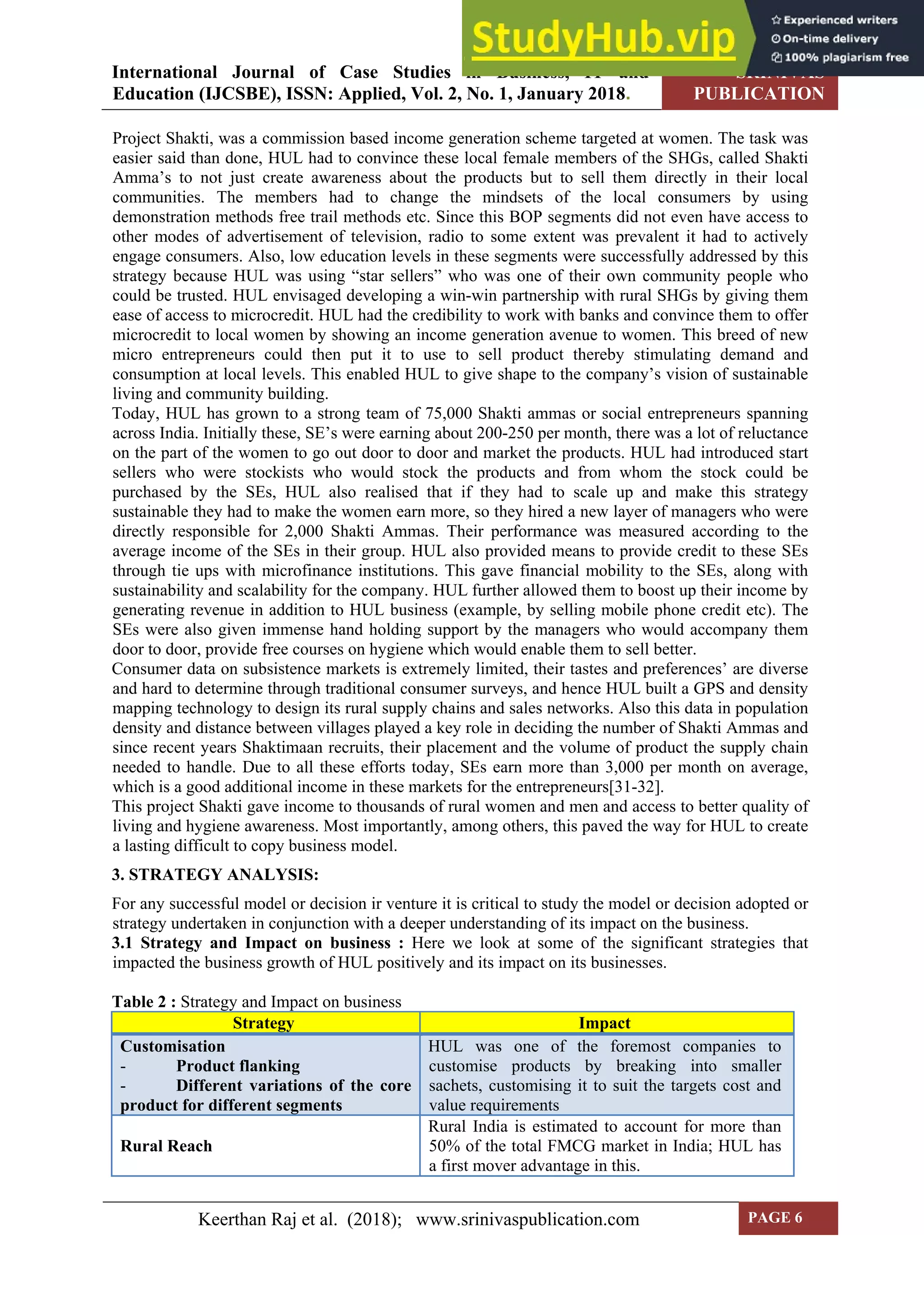 A Desi Multinational A Case Study Of Hindustan Unilever Limited | PDF
