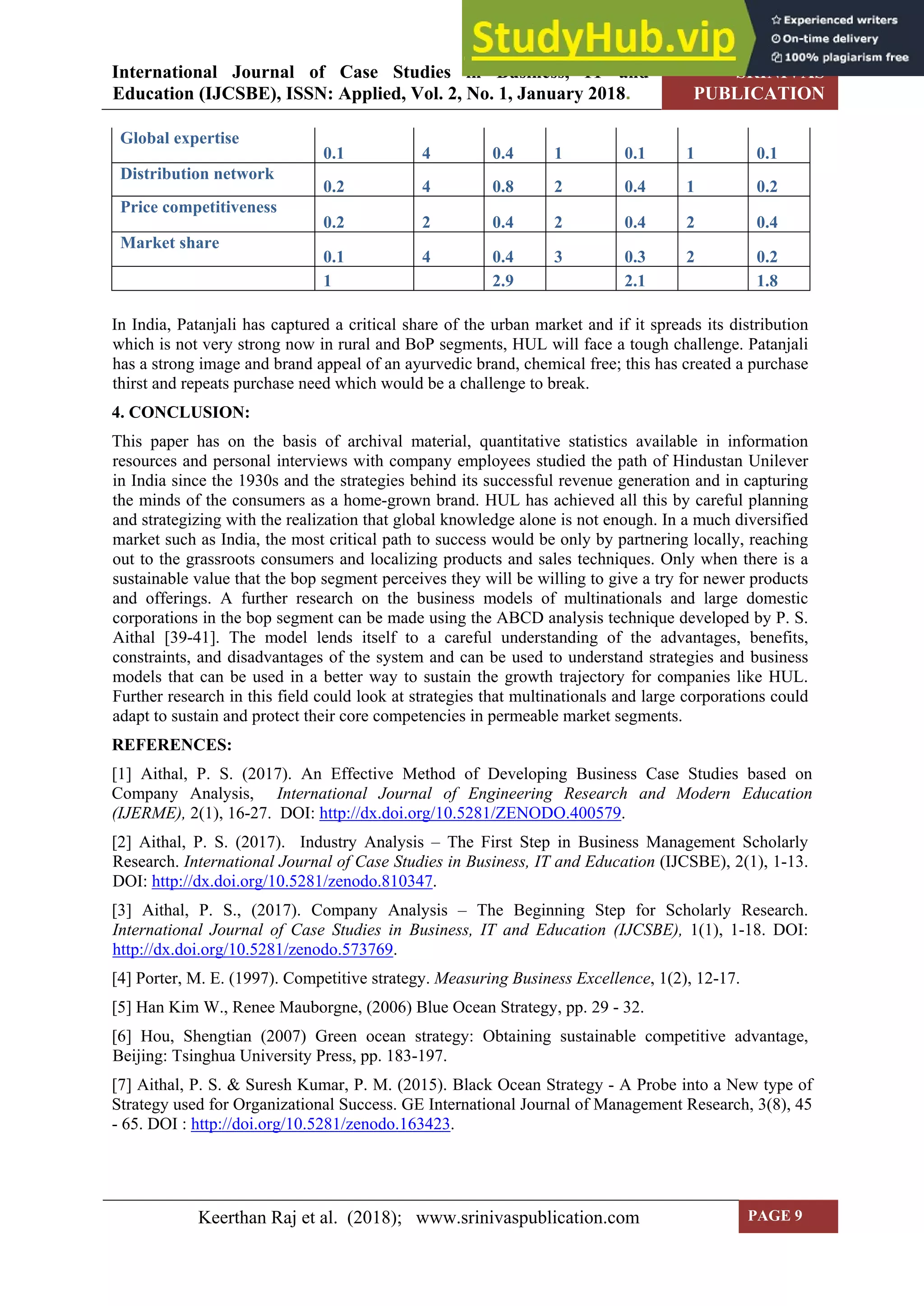 A Desi Multinational A Case Study Of Hindustan Unilever Limited | PDF