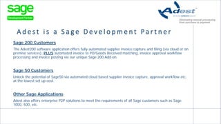 Automated Purchase Invoice Processing for Sage 200 using Adest 200 | PPT