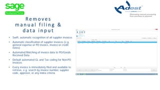 Automated Purchase Invoice Processing for Sage 200 using Adest 200 | PPT
