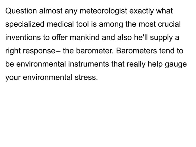 A detailed check out the kinds of barometers | PPT