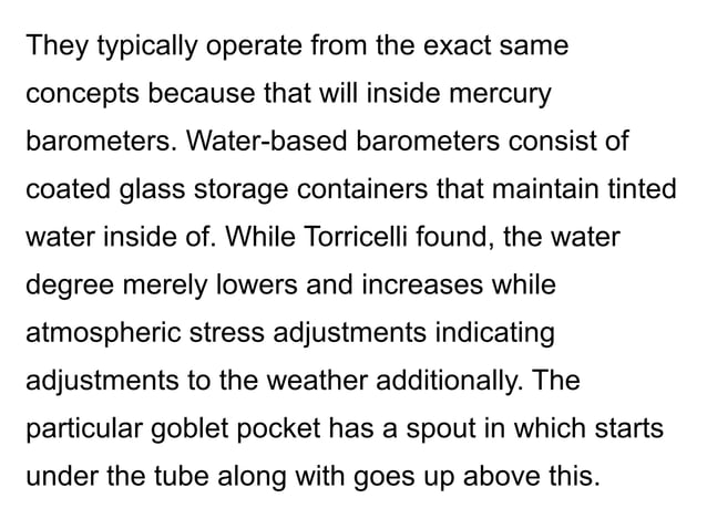 A detailed check out the kinds of barometers | PPT