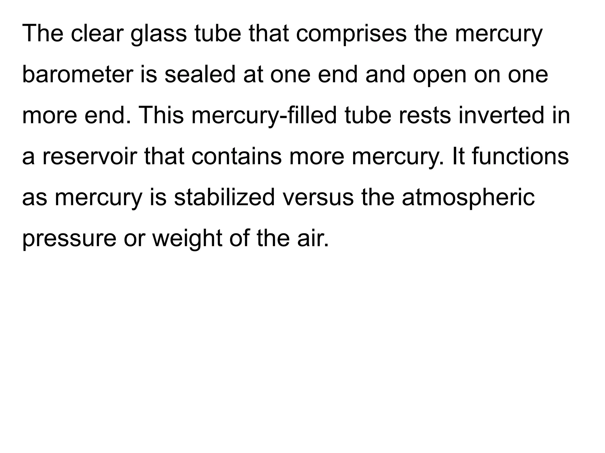 A detailed check out the types of barometers | PPT | Free Download