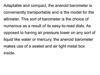 A detailed check out the types of barometers | ODP