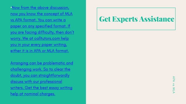 A Detailed Comparison between APA vs MLA format | PPT