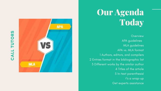 A Detailed Comparison between APA vs MLA format | PPT