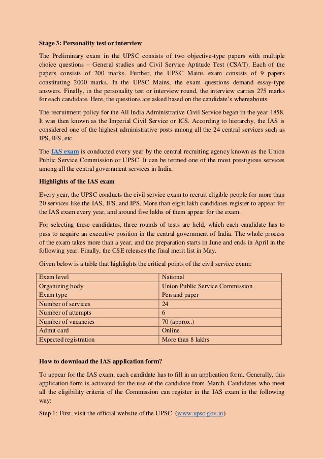 A detailed guide on the upsc exam | PDF