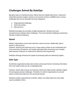 A Detailed Guide To DataOps | PDF