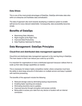 A Detailed Guide To DataOps | PDF