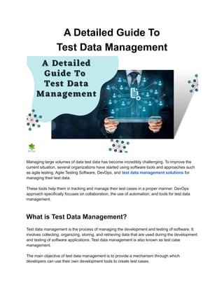 A Detailed Guide To Test Data Management.pdf