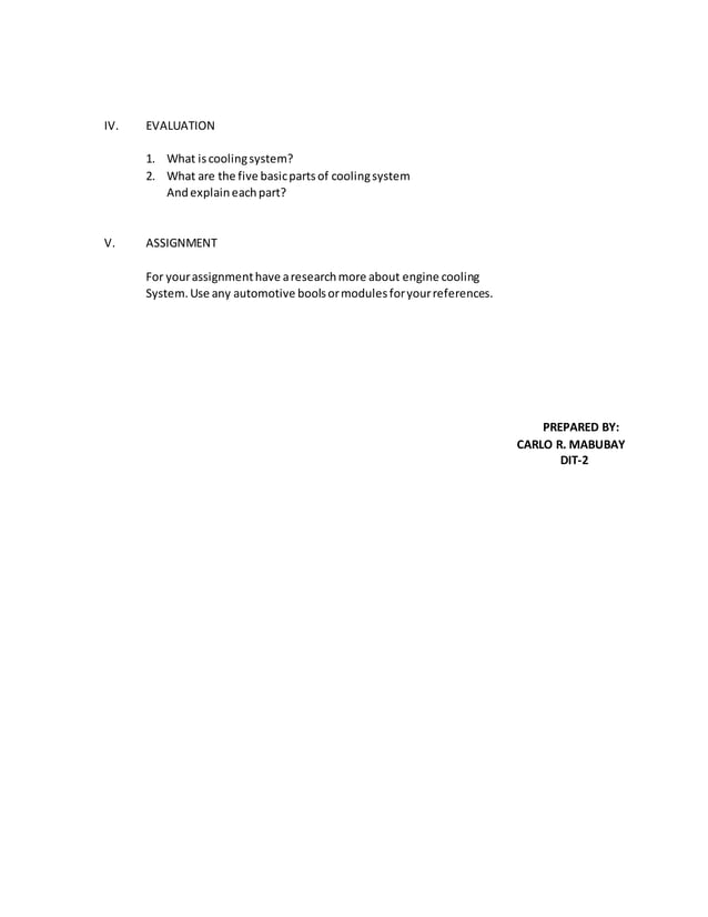 A detailed lesson plan in automotive | DOCX