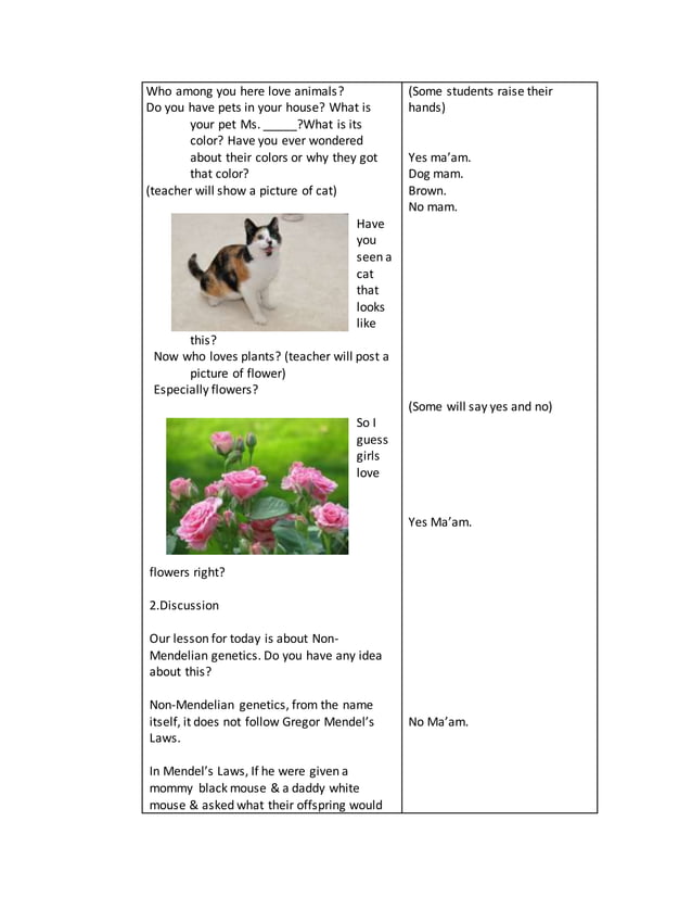 A detailed lesson plan in biology for grade 9