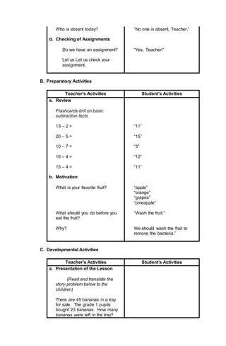 Subtraction 2nd Grade Lesson Plans