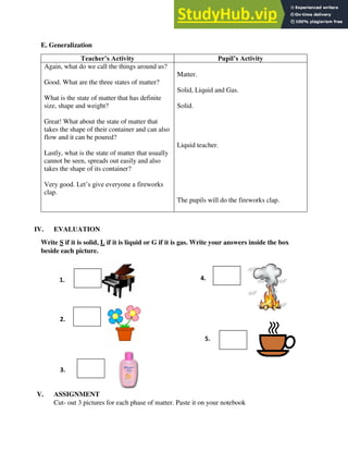 A Detailed Lesson Plan In Science 1 | PDF