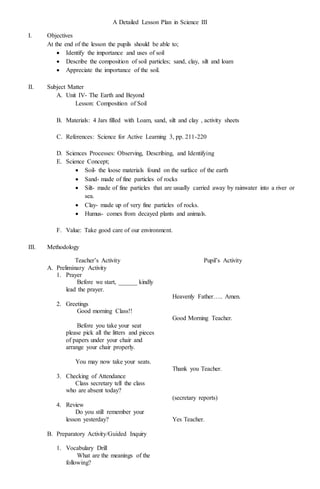 Layers Of Soil Lesson Plan