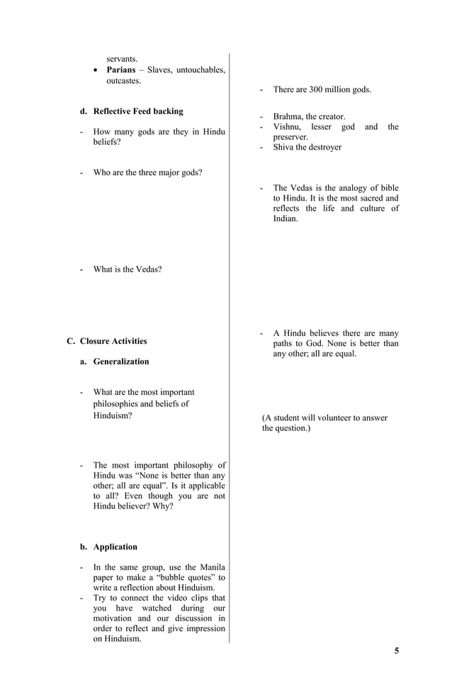 A detailed lesson plan in social studies II | DOC
