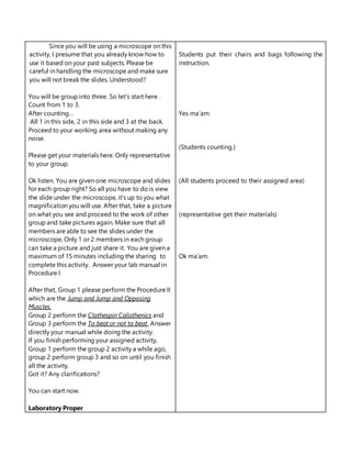 A detailed lesson plan on muscular system | DOCX