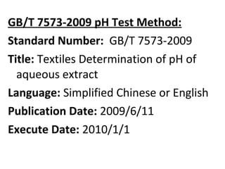 Determine ph of fabric or garments | PPT