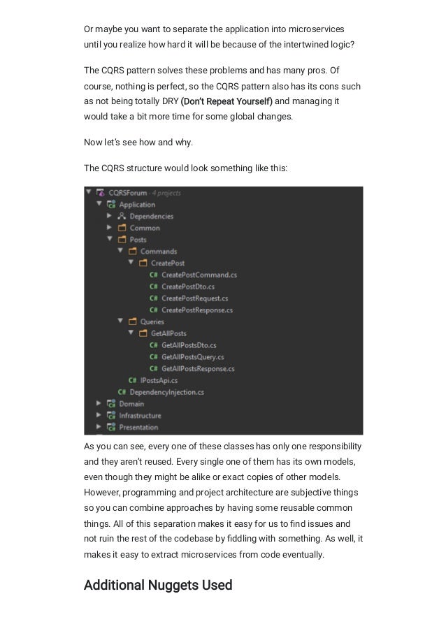 A Developer's Guide to CQRS Using .NET Core and MediatR | PDF