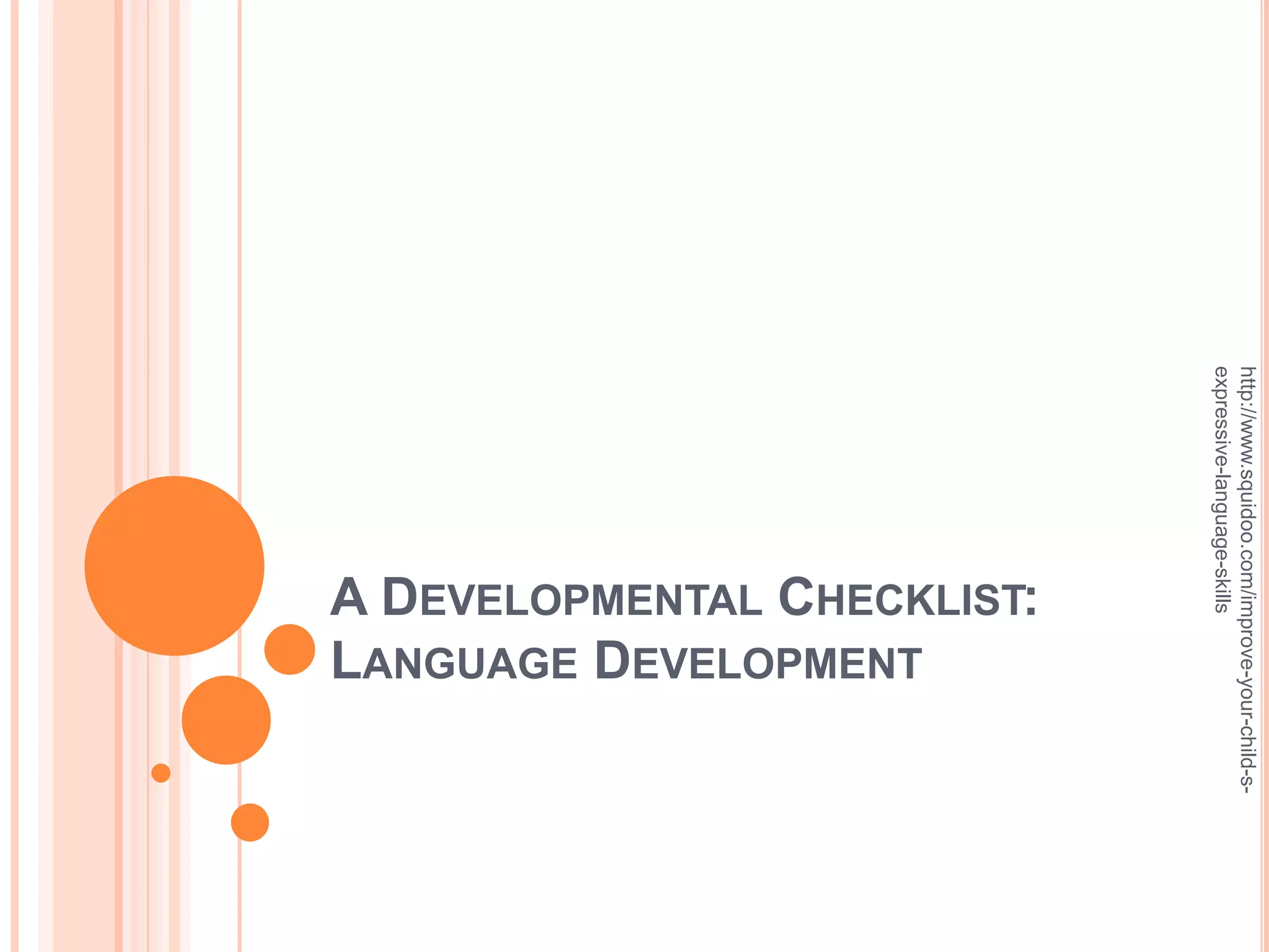 A developmental checklist | PPTX