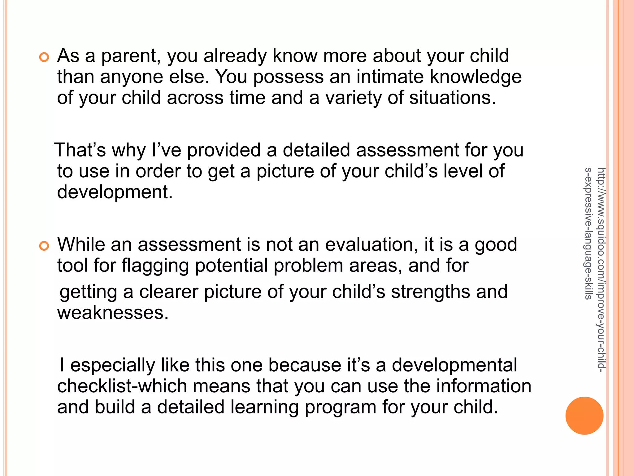 A developmental checklist | PPTX