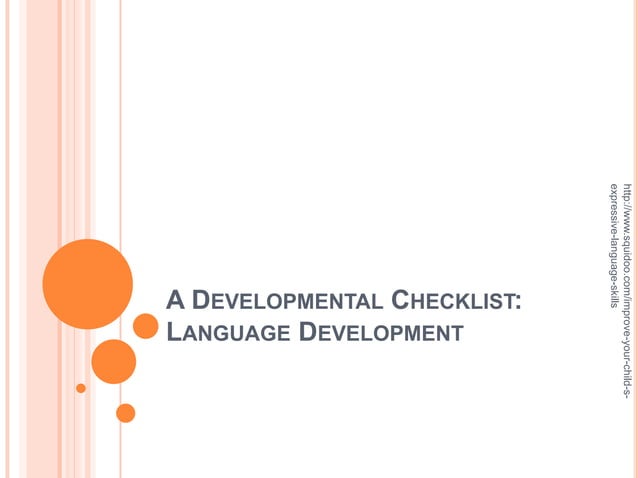 A developmental checklist | PPTX