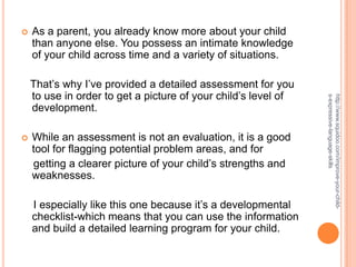 A developmental checklist | PPTX
