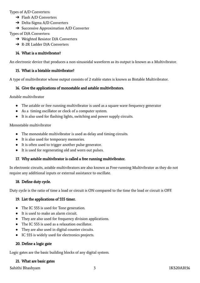 ADE VIVA QUESTIONS | PDF