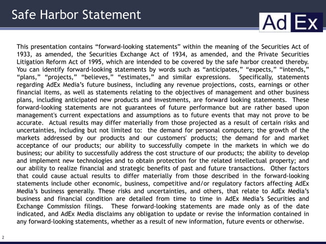 Adex Ppt Overview V1 | PPTX