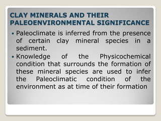Paleoenvironmental significance of clay minerals | PDF