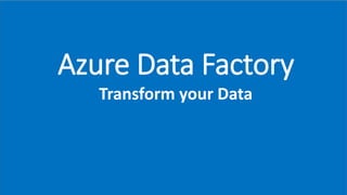 Build ETL Process using Azure Data Factory | PPTX
