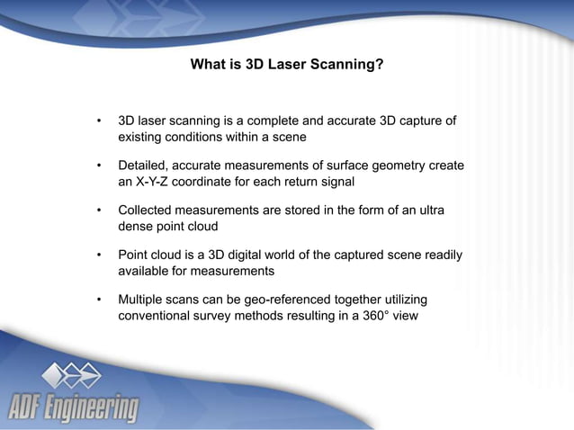 ADF 3D Laser Scanning | PPTX