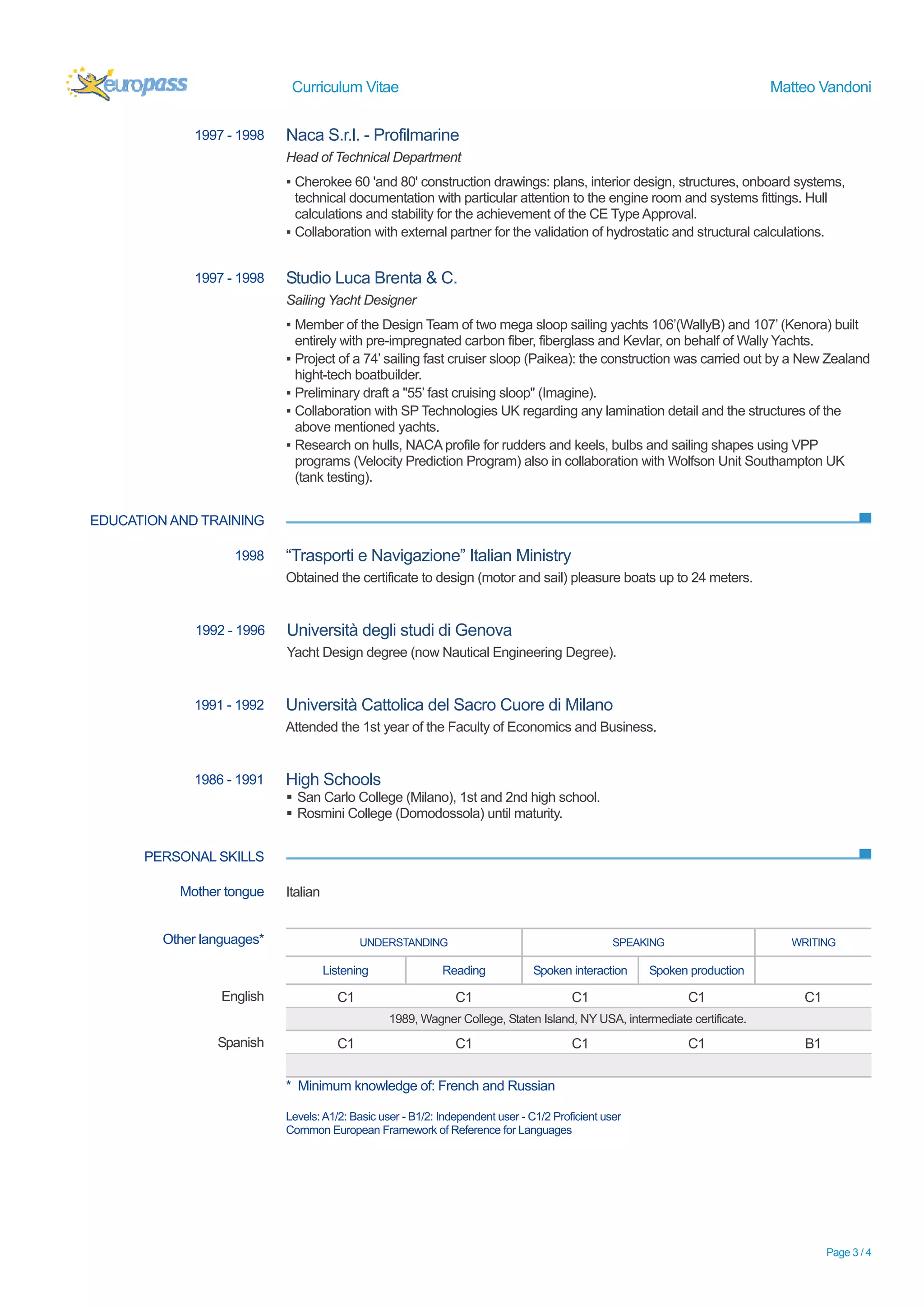 Curriculum TEO-7 Europass ENG | PDF