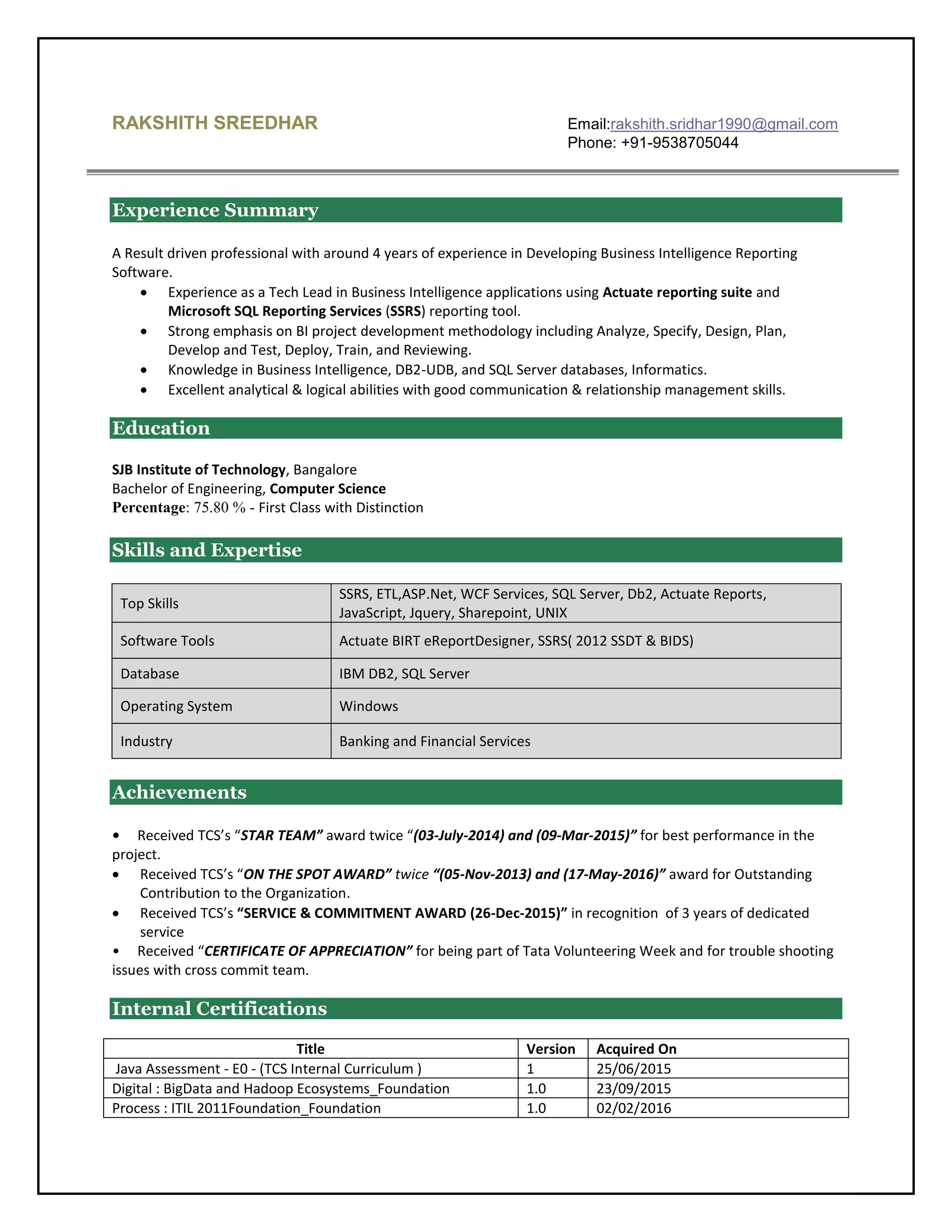Rakshith Sreedhar_CV | PDF