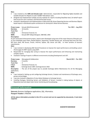 Rakshith Sreedhar_CV | PDF