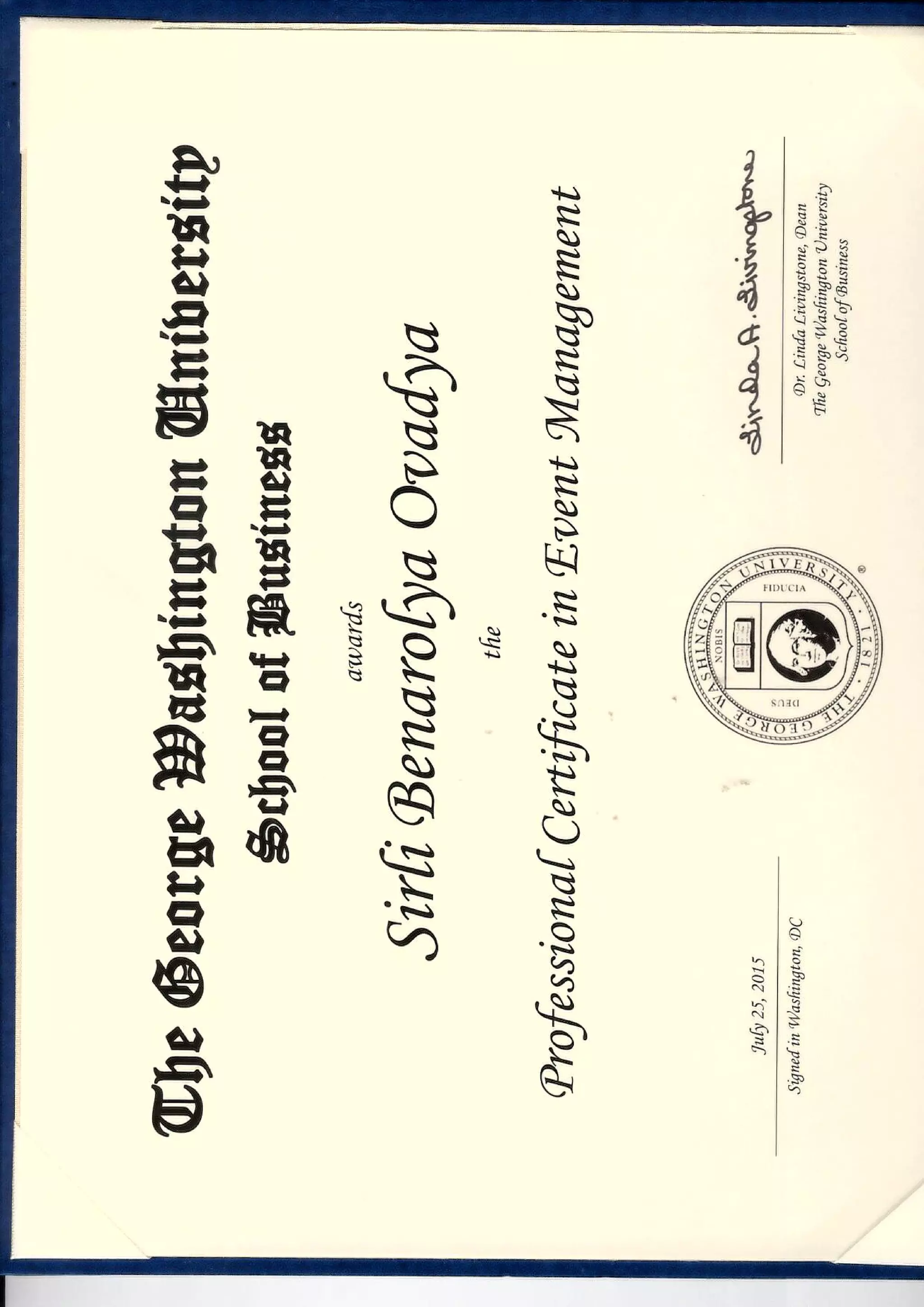 sirli gwu certificate | PDF