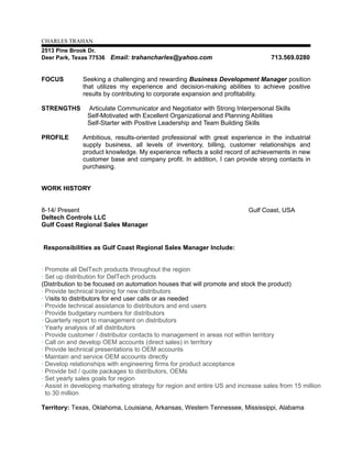 Chad Trahan RESUME Revised 8.27.14