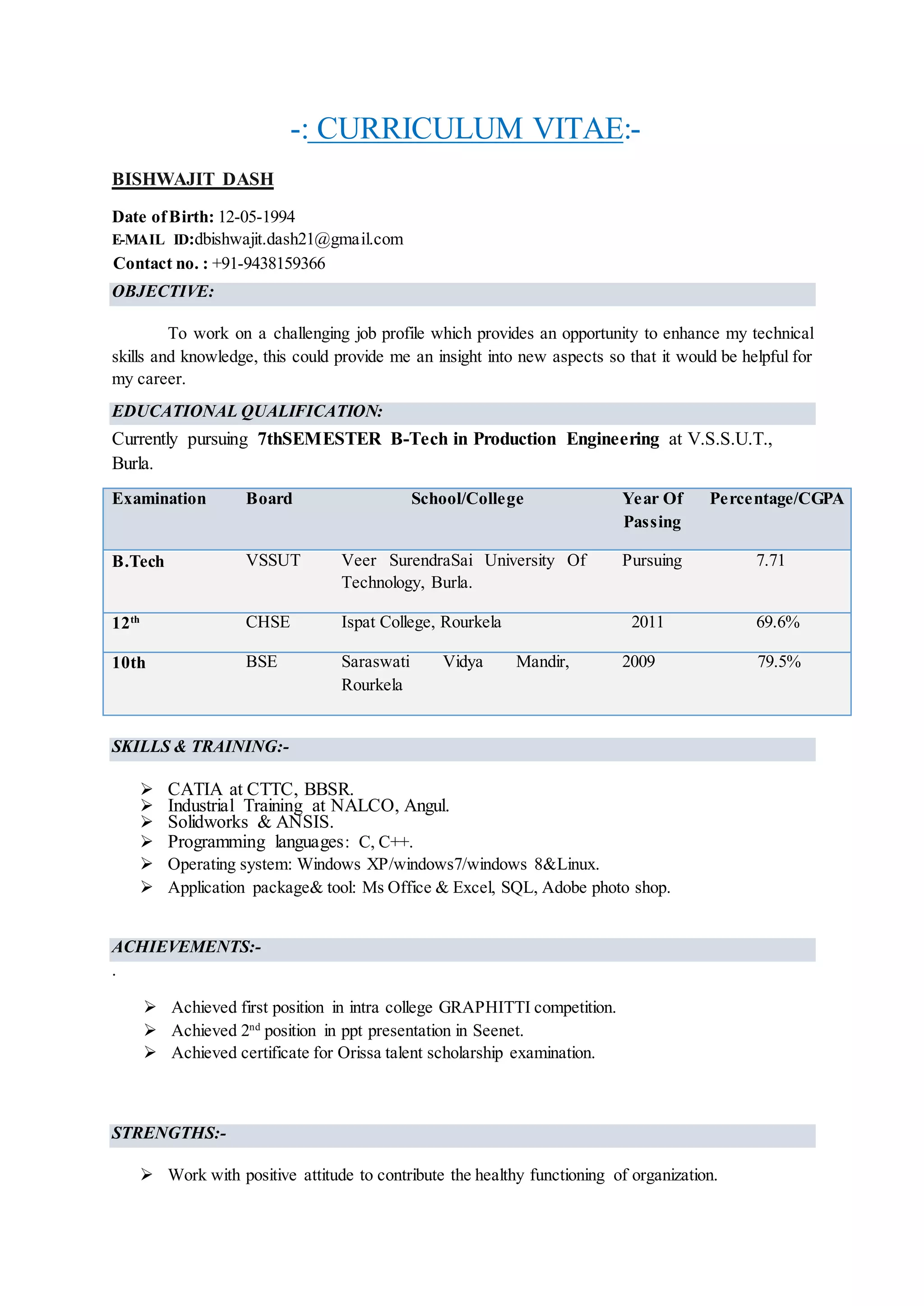 CURRICULUM VITAE | DOCX | Education