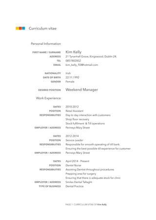 Kim Kelly CV | PDF