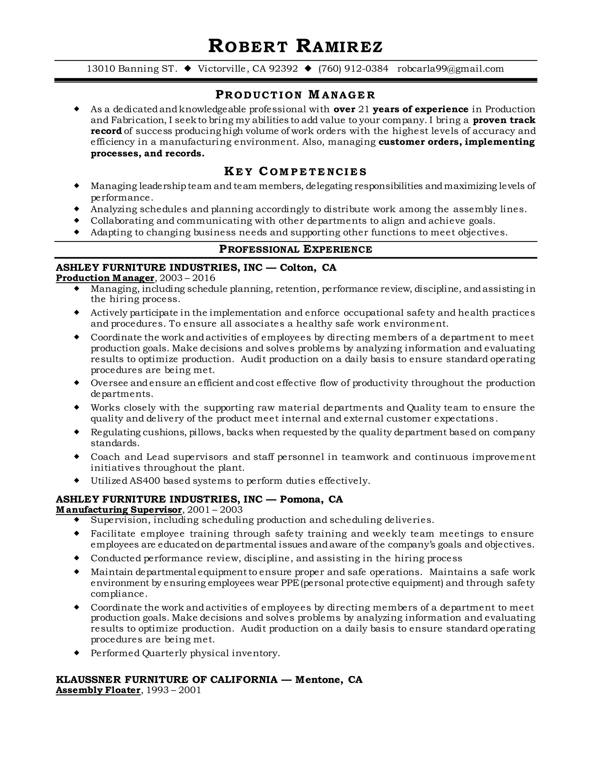 Robert Ramirez - Resume - New - Updated | DOCX