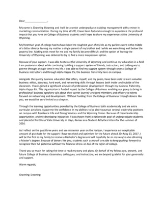 Final CDowning_Foundation Letter | PDF