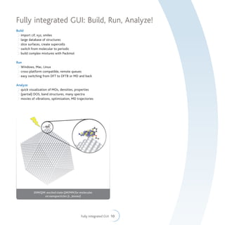 ADF modeling suite: DFT to MD software for chemistry and materials | PDF