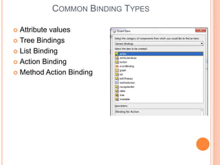 ADF Bindings & Data Controls | PPTX | Programming Languages | Computing