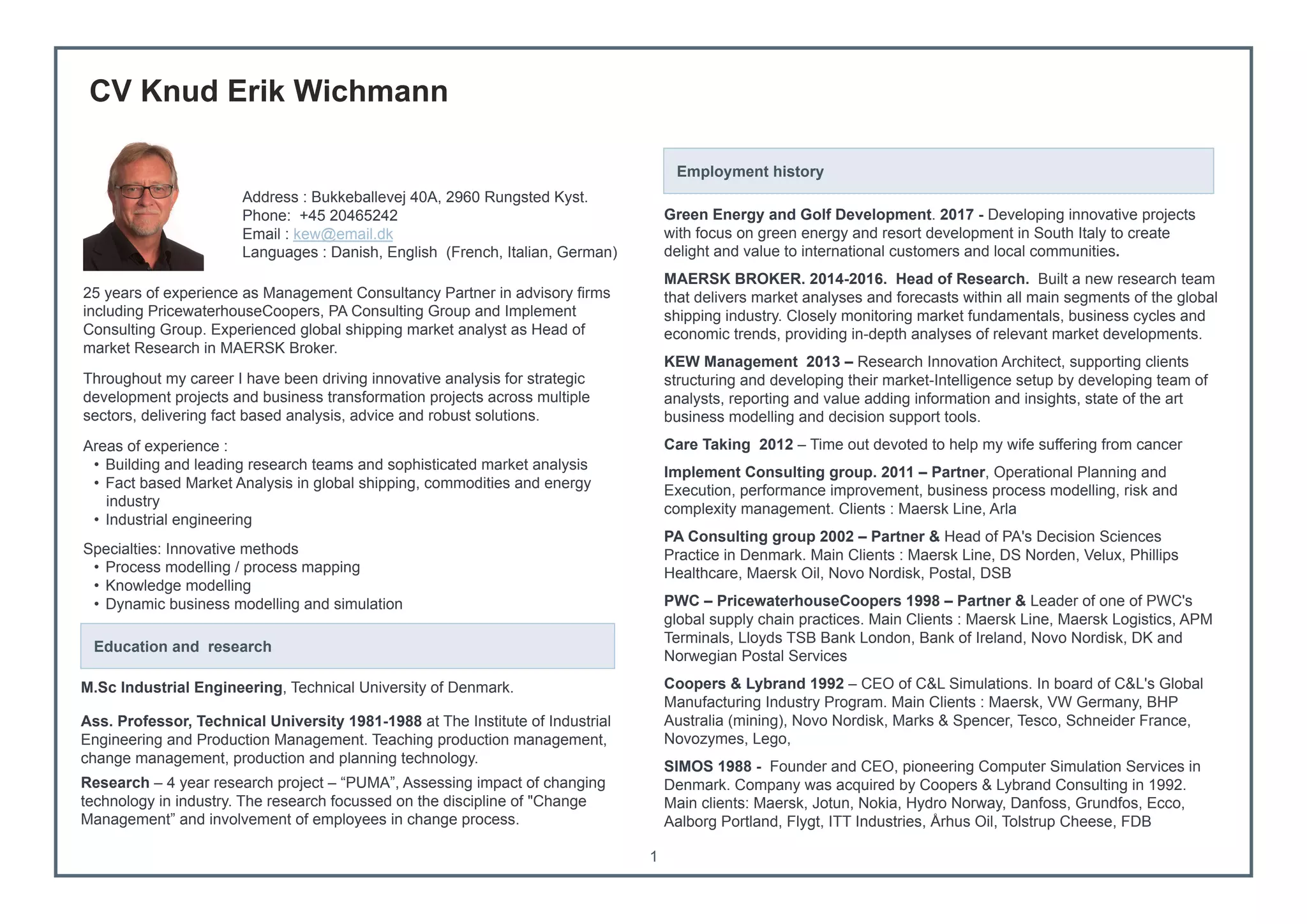 CV Knud Erik Wichmann 11.2016