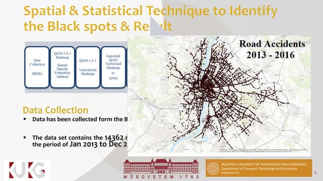 Black spot analysis with Kernel Density in Budapest | PPT