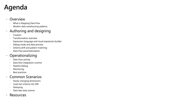 ADF Mapping Data Flows Training Slides V1 | PPTX