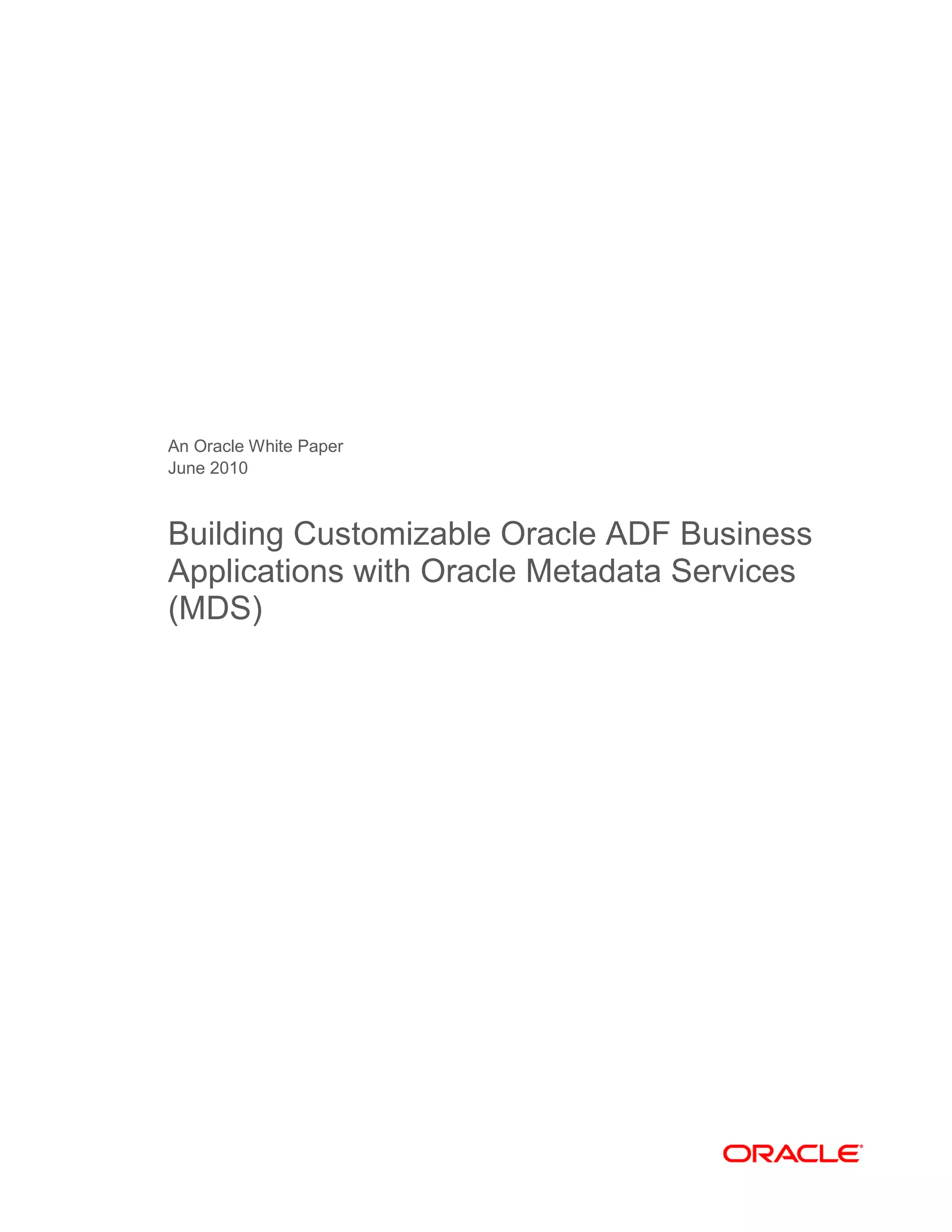 ADF Applications and Metadata | PDF