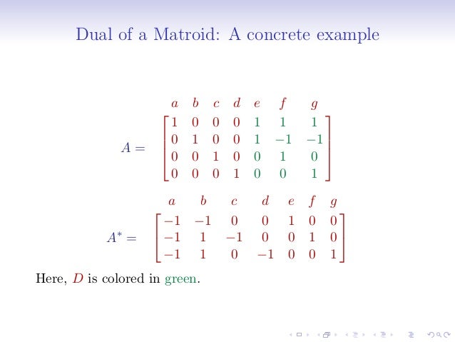 Matroid Basics