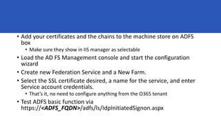 Directory Synchronization Single Sign-On in Office 365 | PPT
